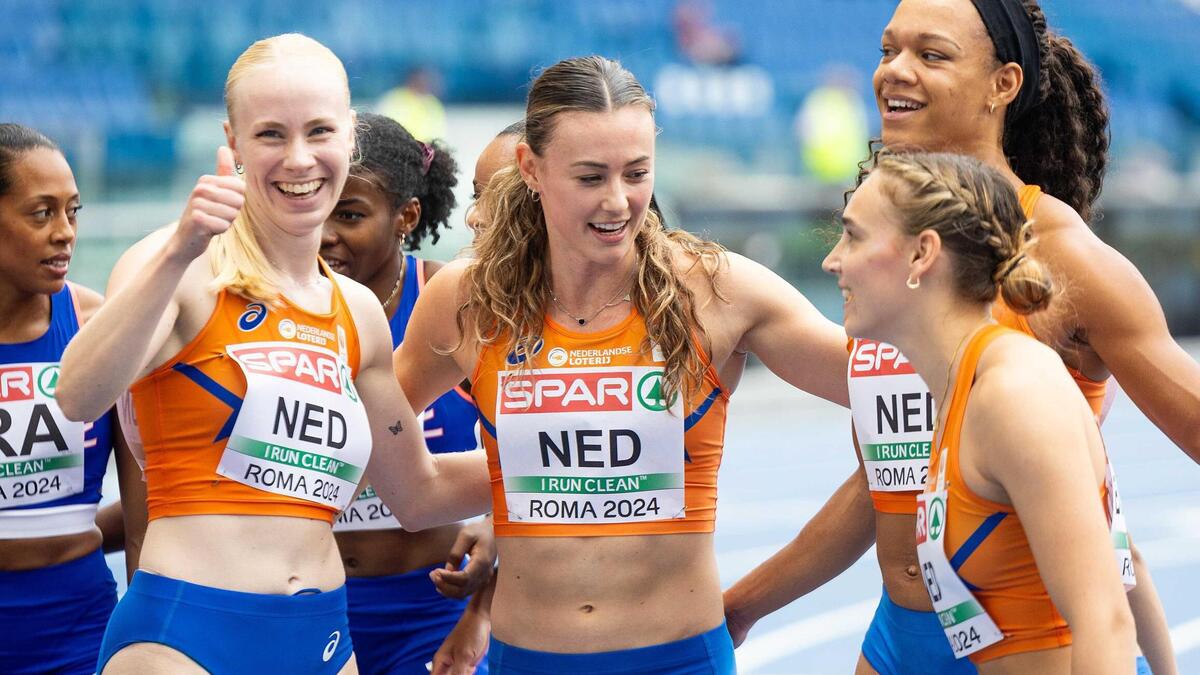 Bronzen medaille op EK atletiek voor Minke Bisschops met estafetteteam ...